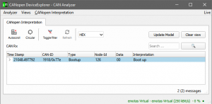 CANopen Bootup Message - embedded communication