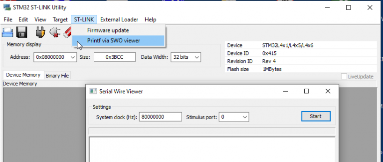 printf() using ST-Link debug interface (SWD, ITM View) - embedded communication