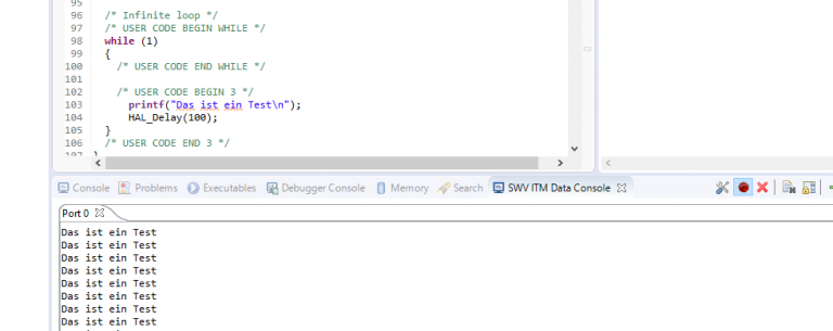 printf() using ST-Link debug interface (SWD, ITM View) - embedded ...