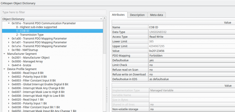 Using multiple PDOs with the CANopen DeviceDesigner - embedded communication